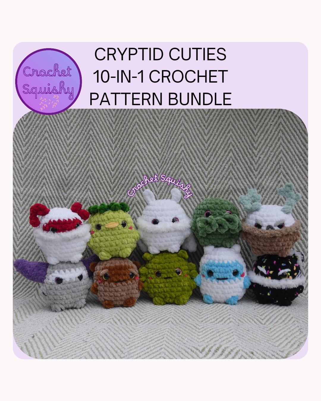 Cryptid Cuties Bundle - 10-in-1 of Your Favourite Cryptids, Crochet ...