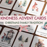 25 Days of Kindness Calendar, Printable Christmas Advent Calendar ...