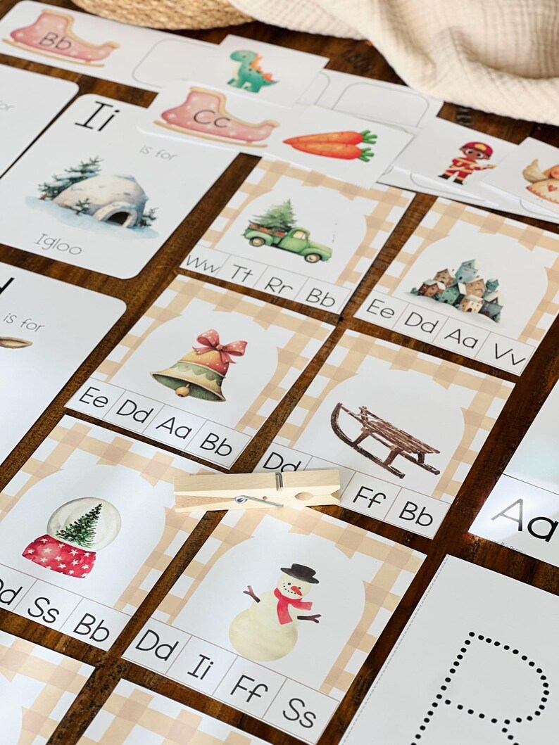Literacy & Math Printable Bundle | Christmas Preschool Worksheets ...