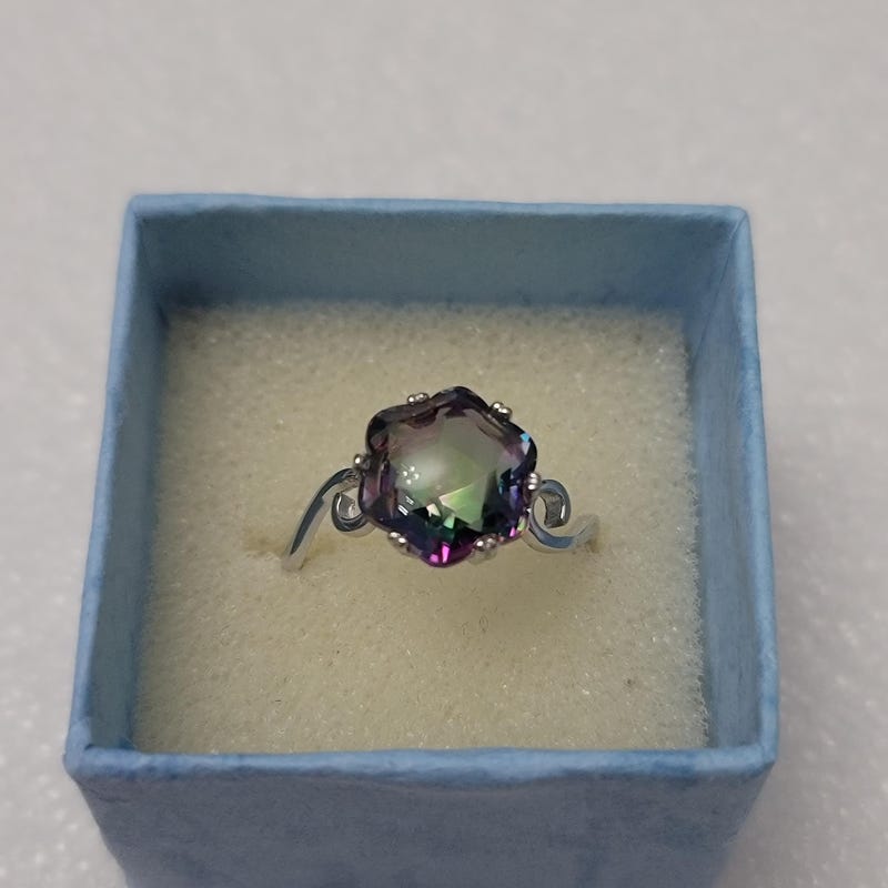 Mystic Topaz Ring Hexagon - Etsy