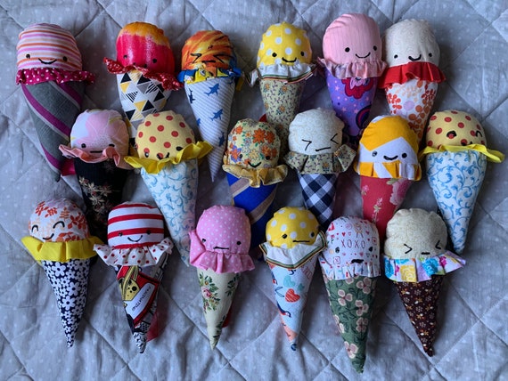 Ice Cream Cone Ice Cream Plushie Toy Cute Sweet Kids | Etsy