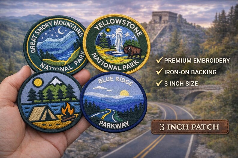 Embroidered National Park Patches, 3 Inch Iron-on Travel Bundle - Etsy