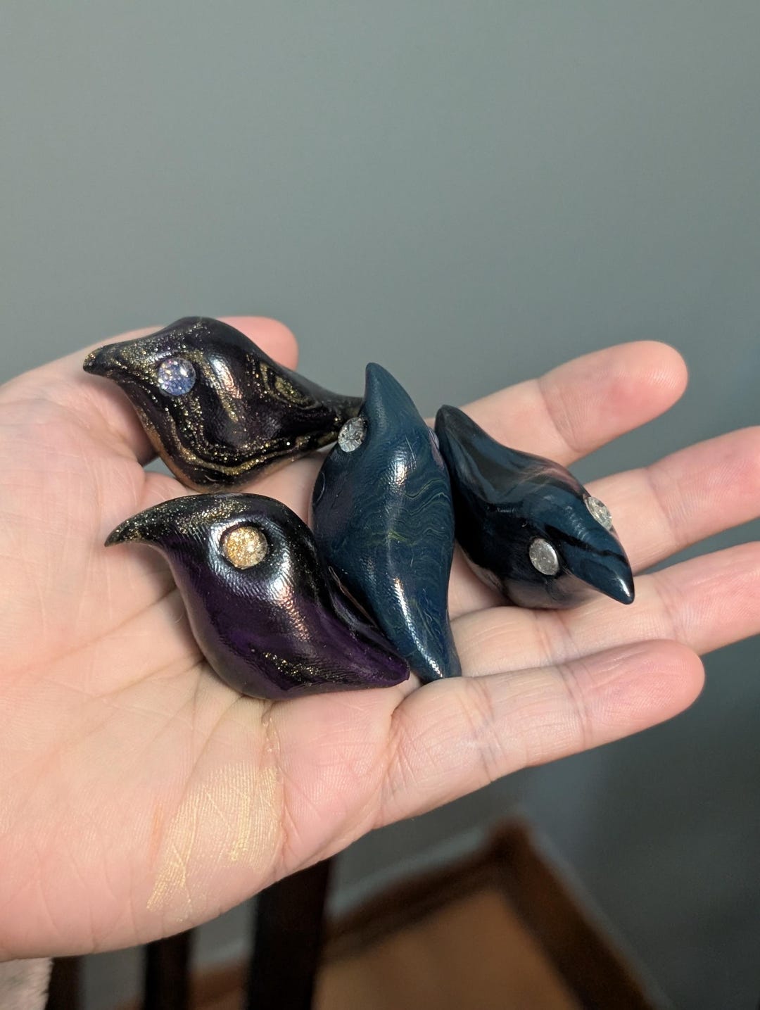 Mystery Miniature Clay Crow Statue - Etsy