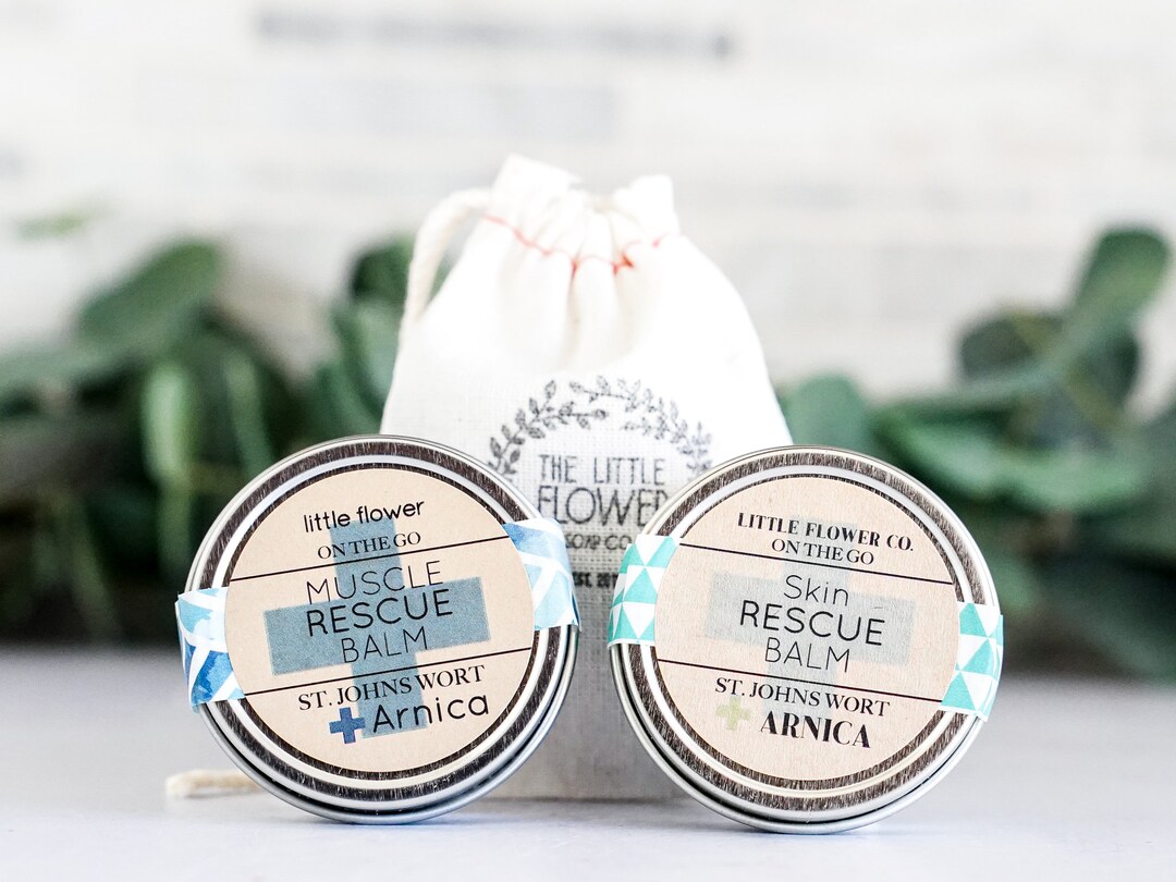 Travel Set – Natural Body Balm Duo in Linen Gift Bag – Stocking Stuffer ...