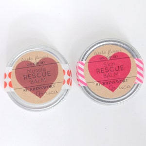 Valentines Day Gift Set All Natural Muscle Rescue and Skin Rescue Balm ...