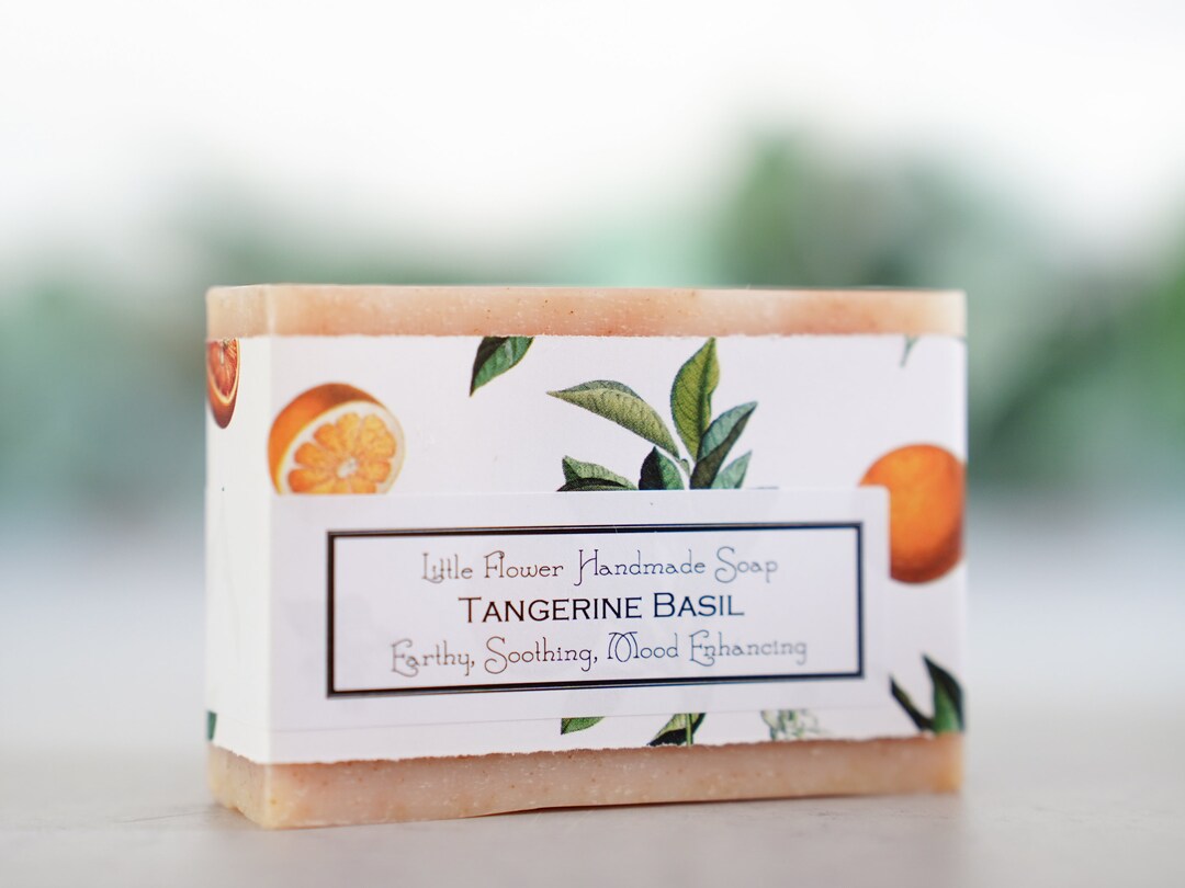 Tangerine Basil Bar Soap - Homemade Soap, Handmade Soap, All Natural ...