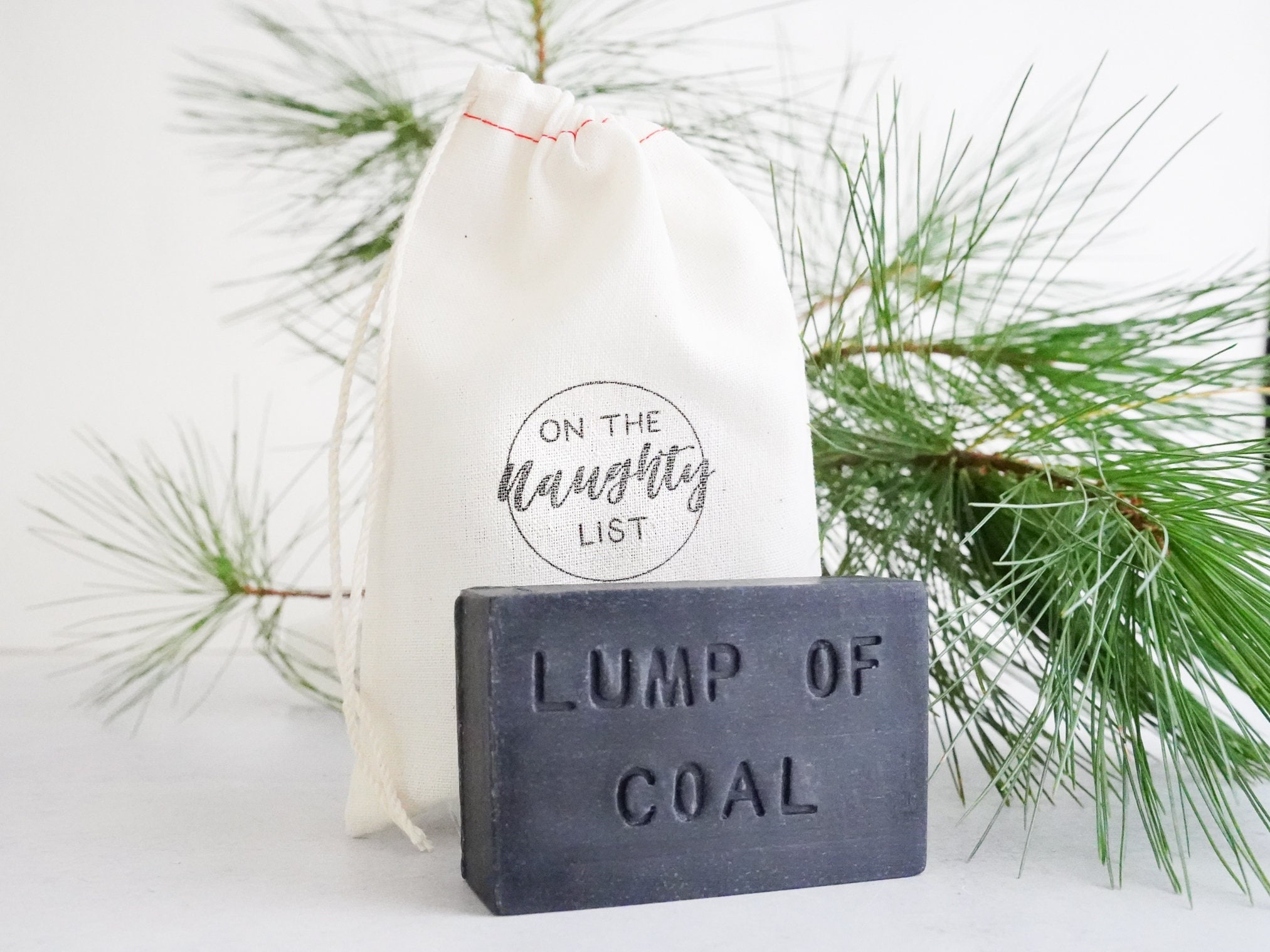 Stocking Stuffer Lump of Coal Soap on the Naughty List Bag - Etsy