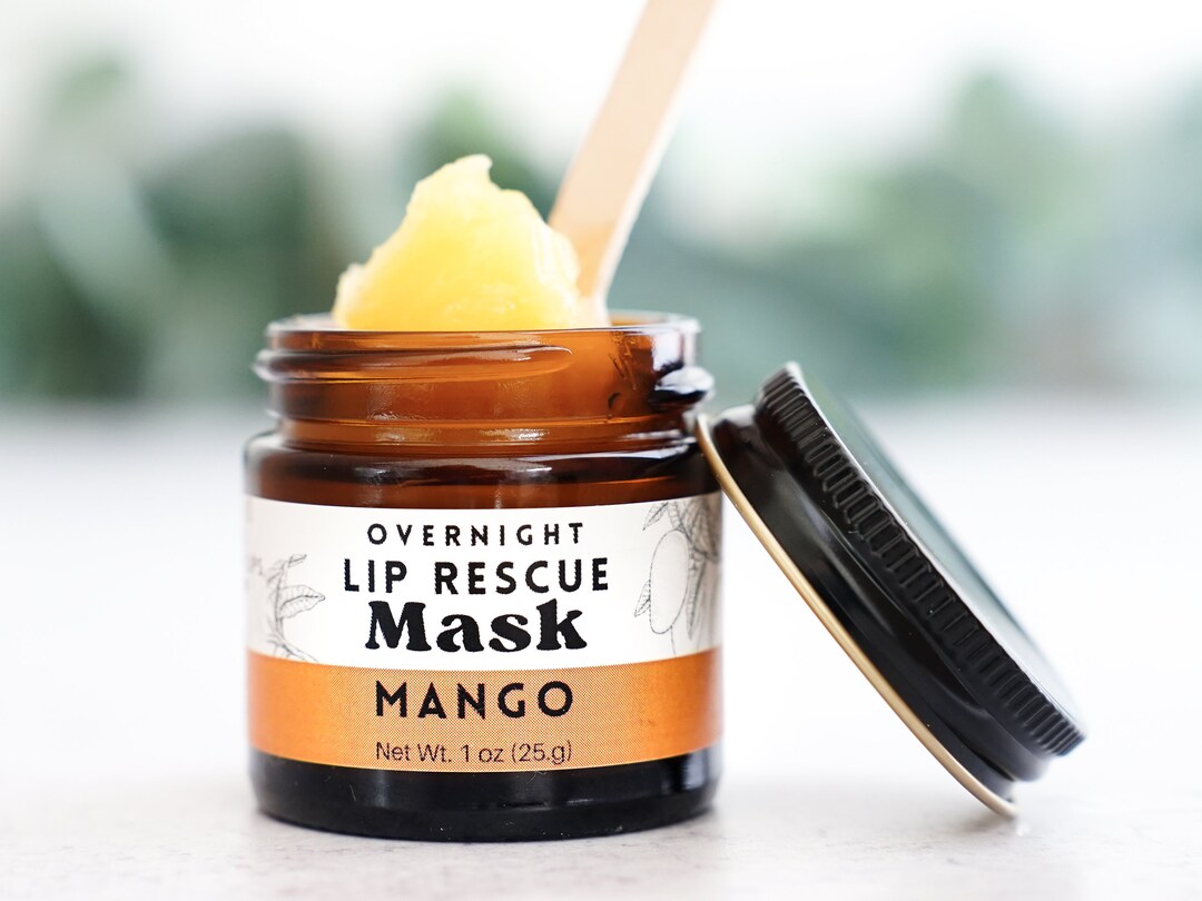 Lip Rescue Overnight Mask Gift for Her - Mango 1oz Jar - All Natural ...