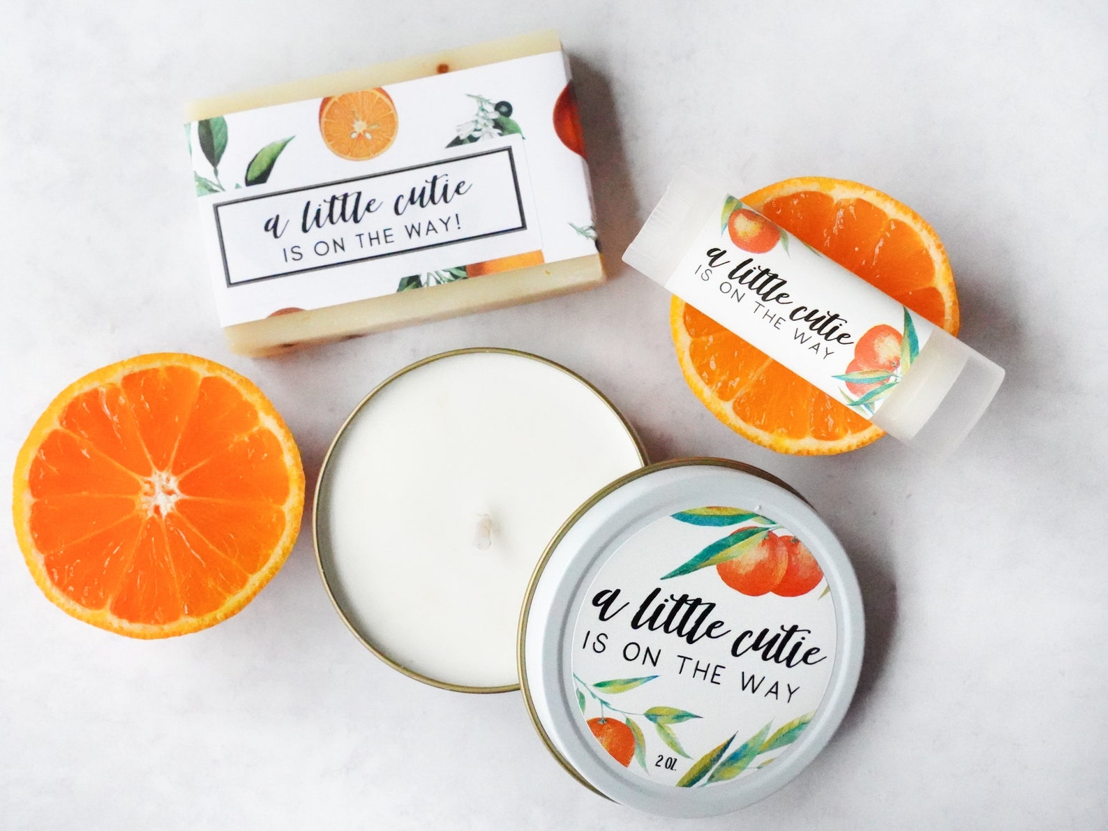 A Little Cutie is on the Way - Clementine Baby Shower Announcement ...