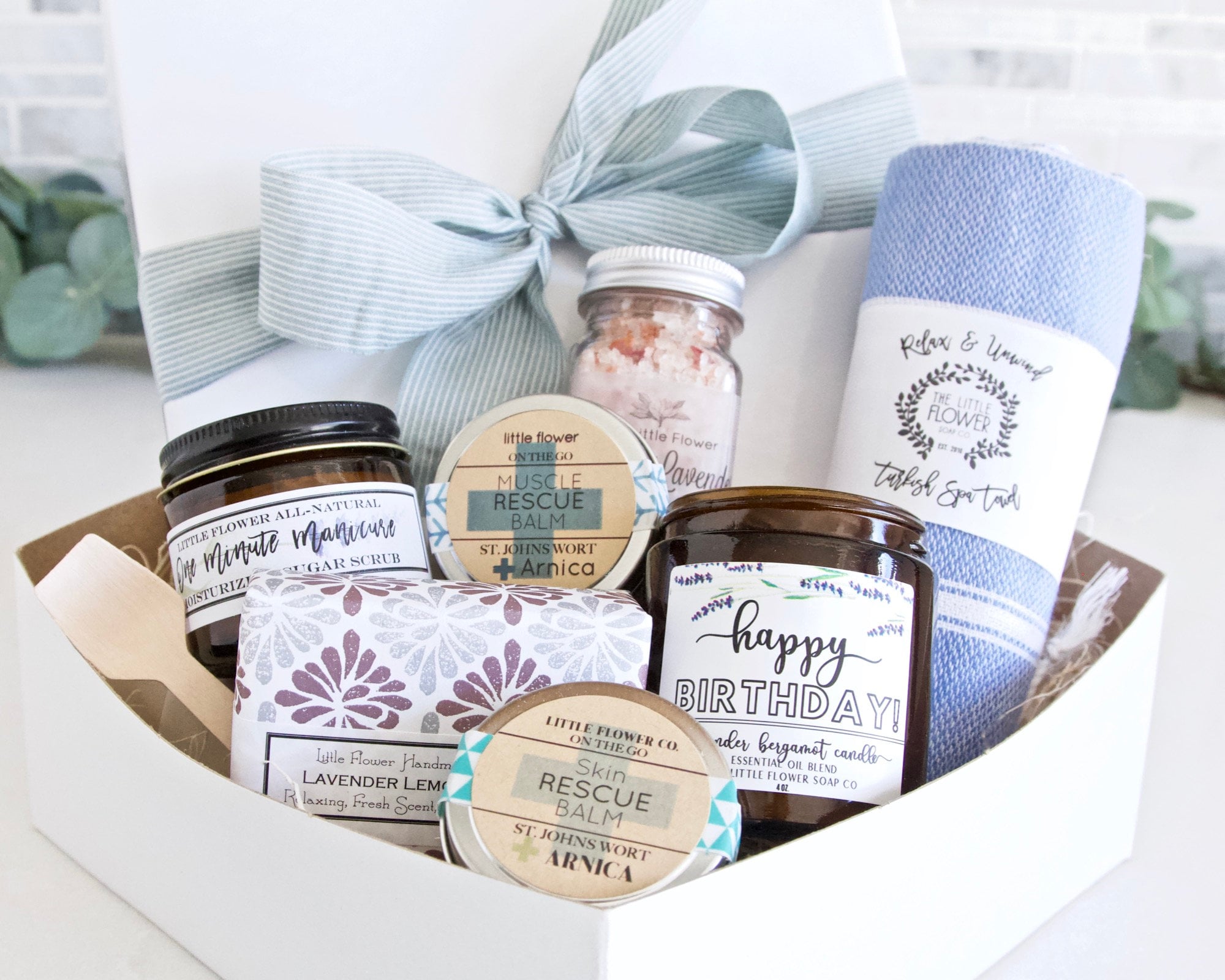8 Piece Relaxation Spa Gift Box - Women's Gift Baskets With ...