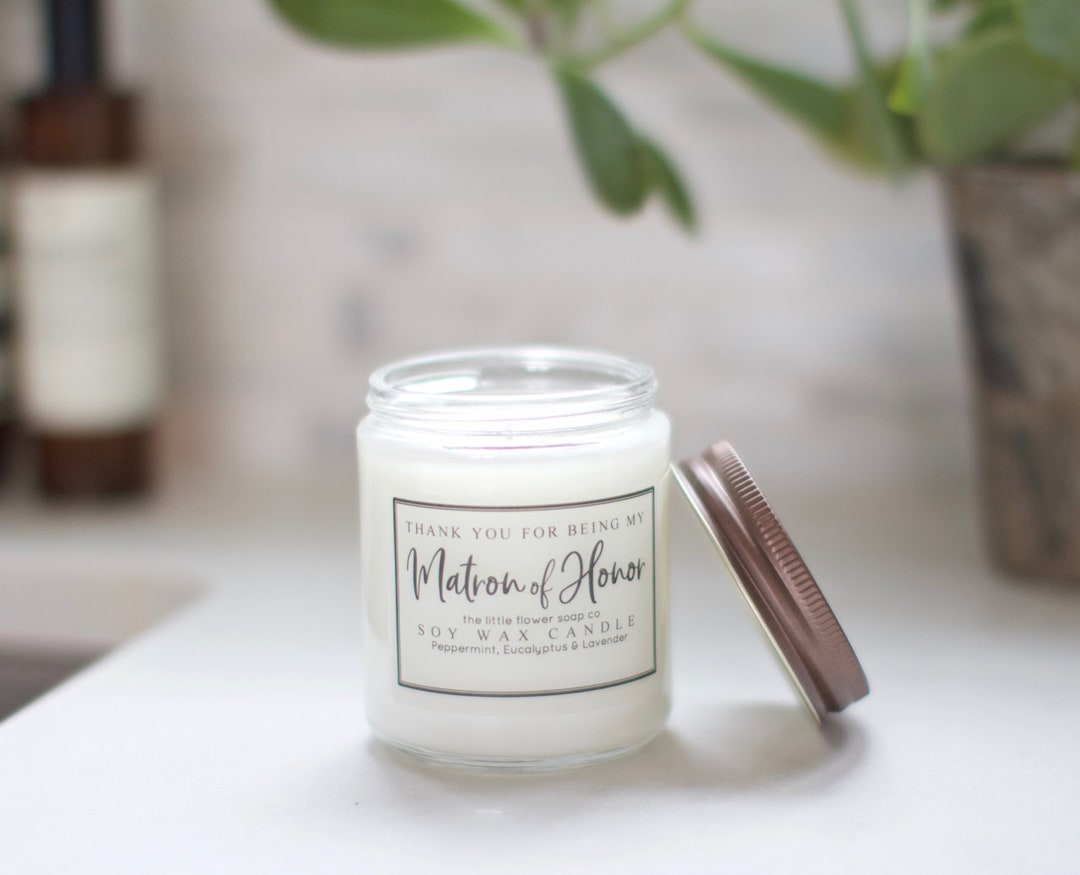 Matron of Honor Gift - Matron of Honor Candle - Customized Matron of ...