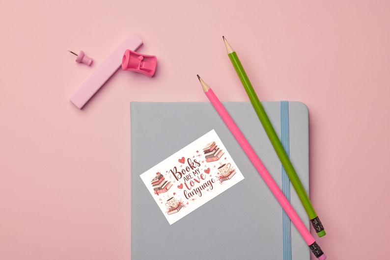 Book Lover Valentine PNG | Books Are My Love Language Clipart (instant ...