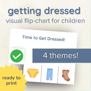 Getting Dressed, Visual Flip-chart for Children, Toddlers - Etsy
