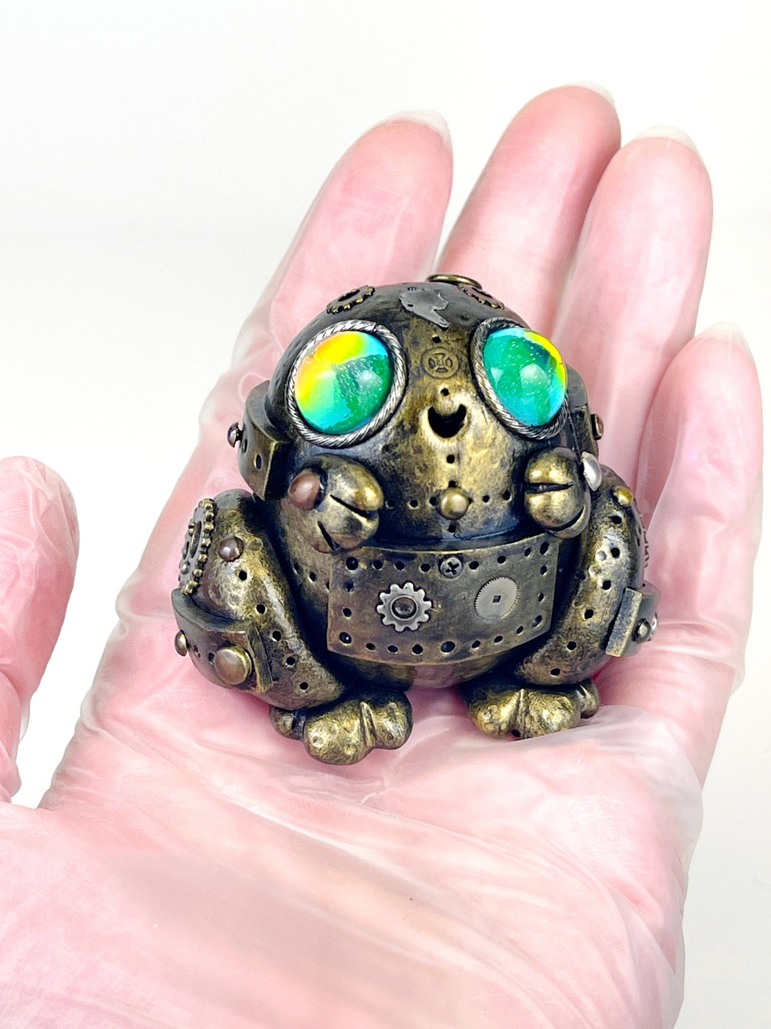 Handmade Steampunk Frog Sculpture One of a Kind Ooak - Etsy