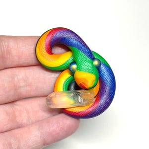 Pride Snake LGBTQIA Flag Handmade Sculpture With Quartz Point - Etsy