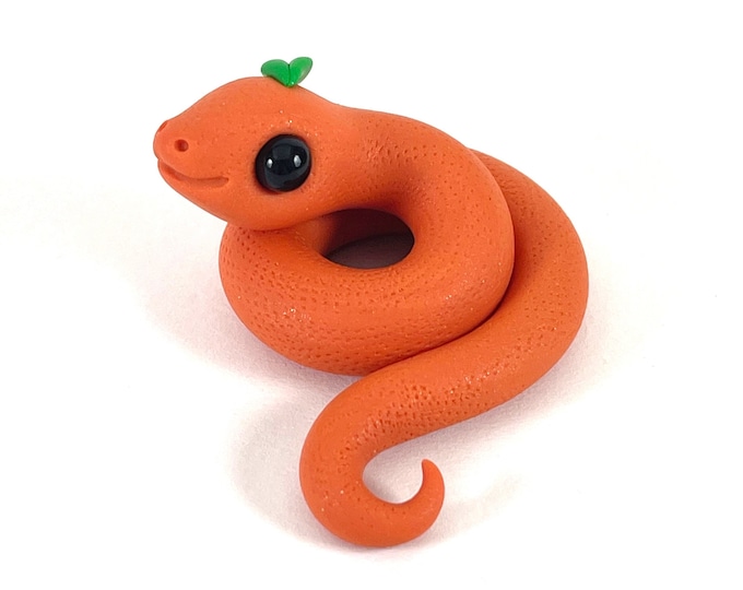 Mini Orange Fruit Snake Sculpture - Etsy