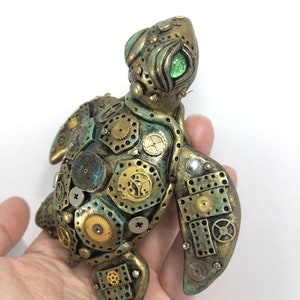 MADE TO ORDER Custom Steampunk Turtle Sculpture Handmade Unique - Etsy