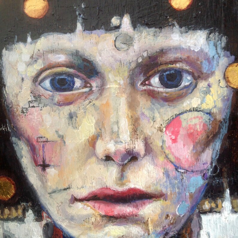 Portrait of an Abstract Lady 12x18 Signed nora Archival Giclee Print on ...