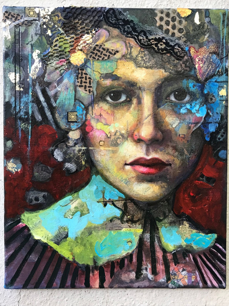 Modern Colorful Portrait/ Contemporary Face / Archival Fine Art Print ...