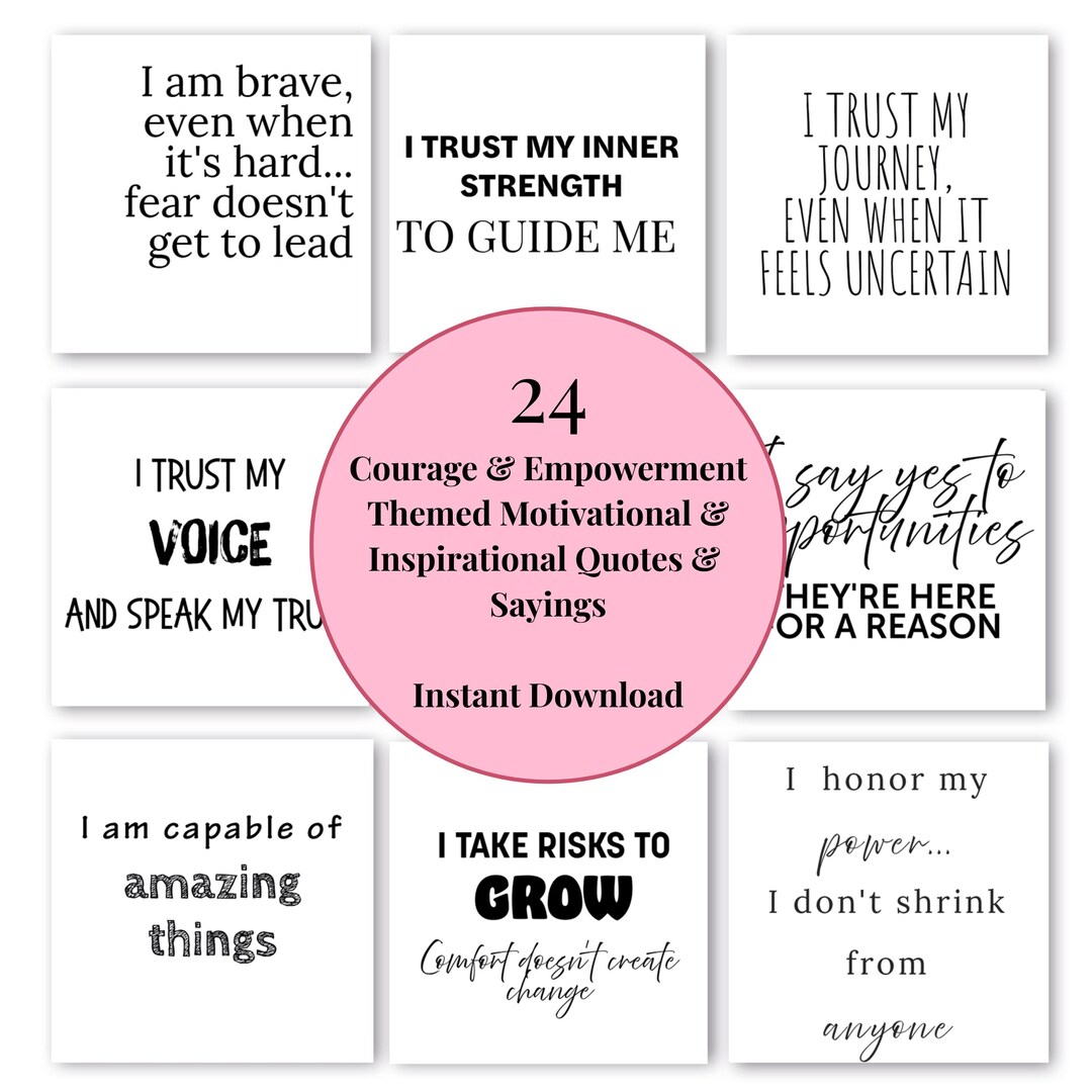 Empowering Affirmation Cards: Printable Quotes for Confidence, Strength ...