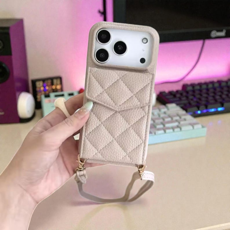 Leather Crossbody iPhone Case • Leather Wallet Phone Case With Strap ...
