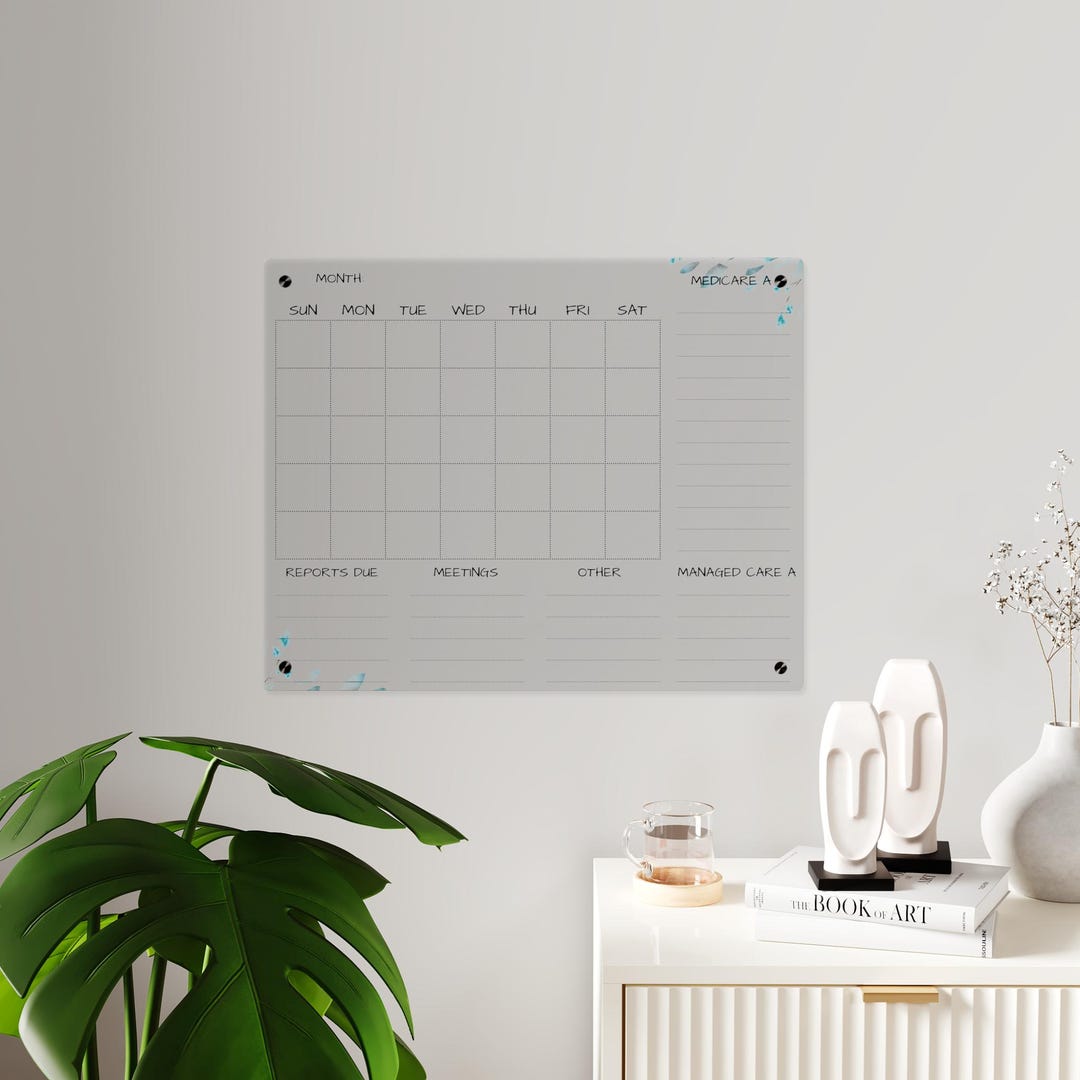 Acrylic Calendar Panel for Healthcare Professionals and MDS ...