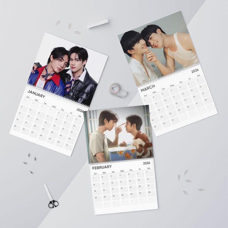 Thai BL 2026 Wall Calendar, BL Calendar, Movie Fan Merch - Etsy
