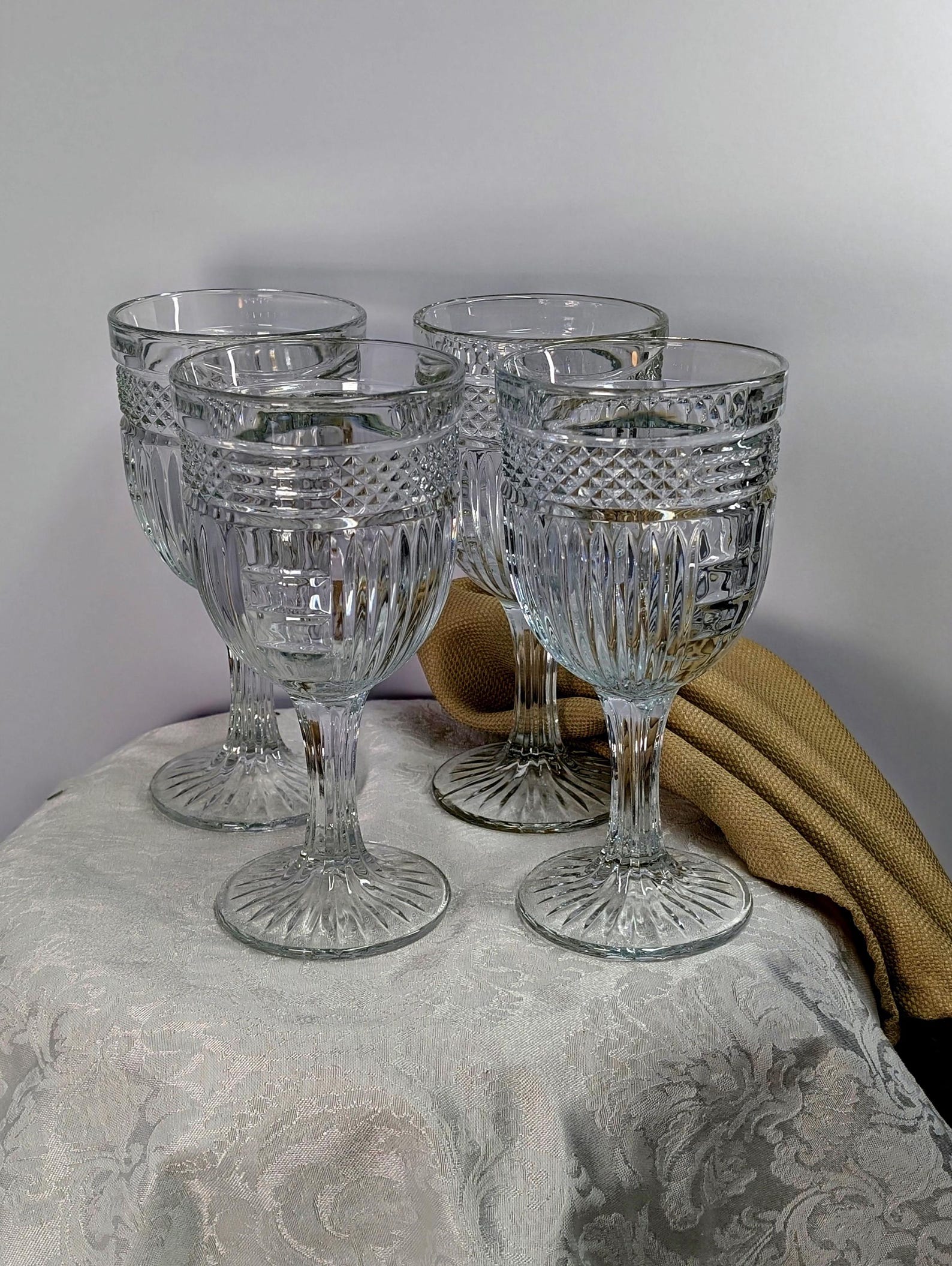 Vintage Libbey Radiant Water Goblets, Set of 4, Clear Glass Mid-century ...