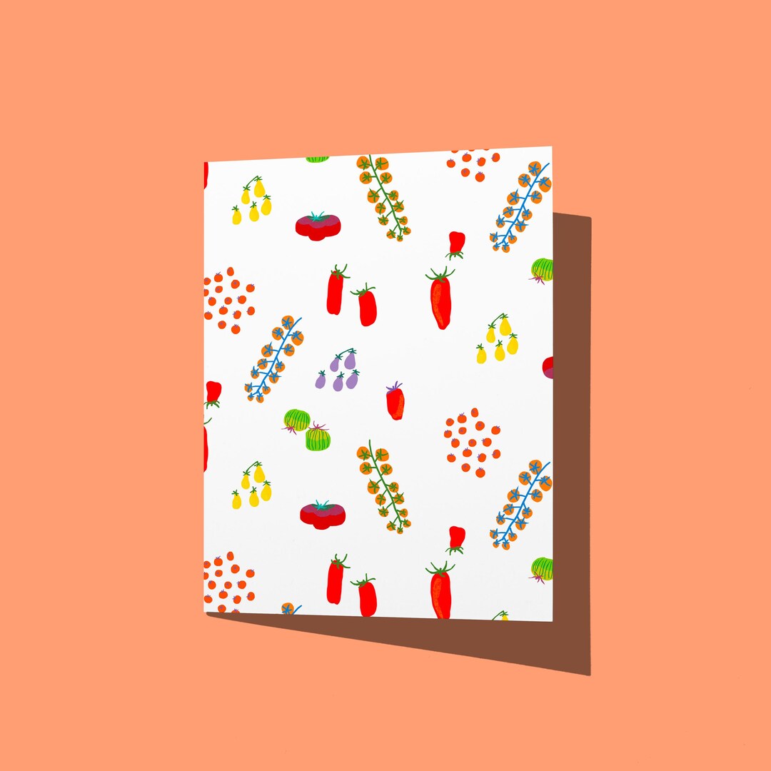Printable Tomato Card | Tutti Tomati Art | Whimsical Foodie Greeting ...