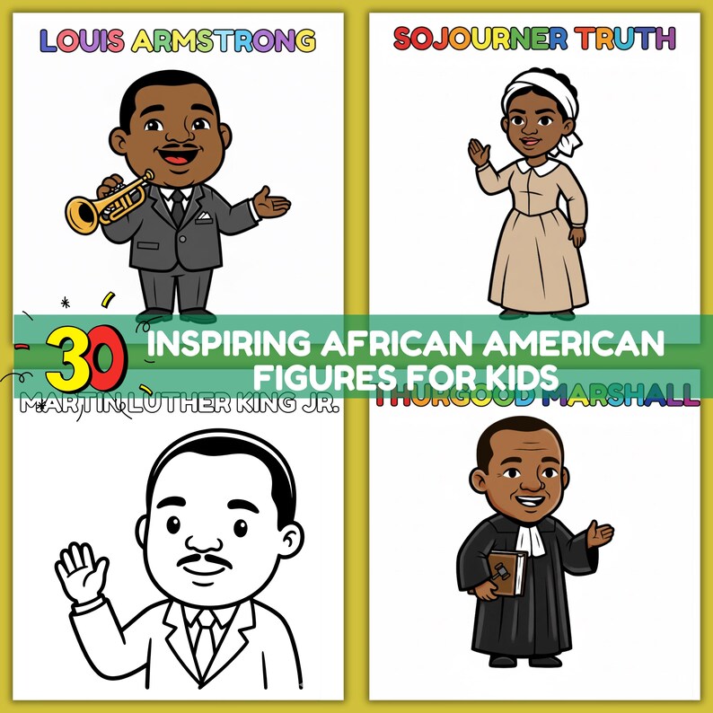 30-page Black History Month & Martin Luther King Day Coloring Book for ...