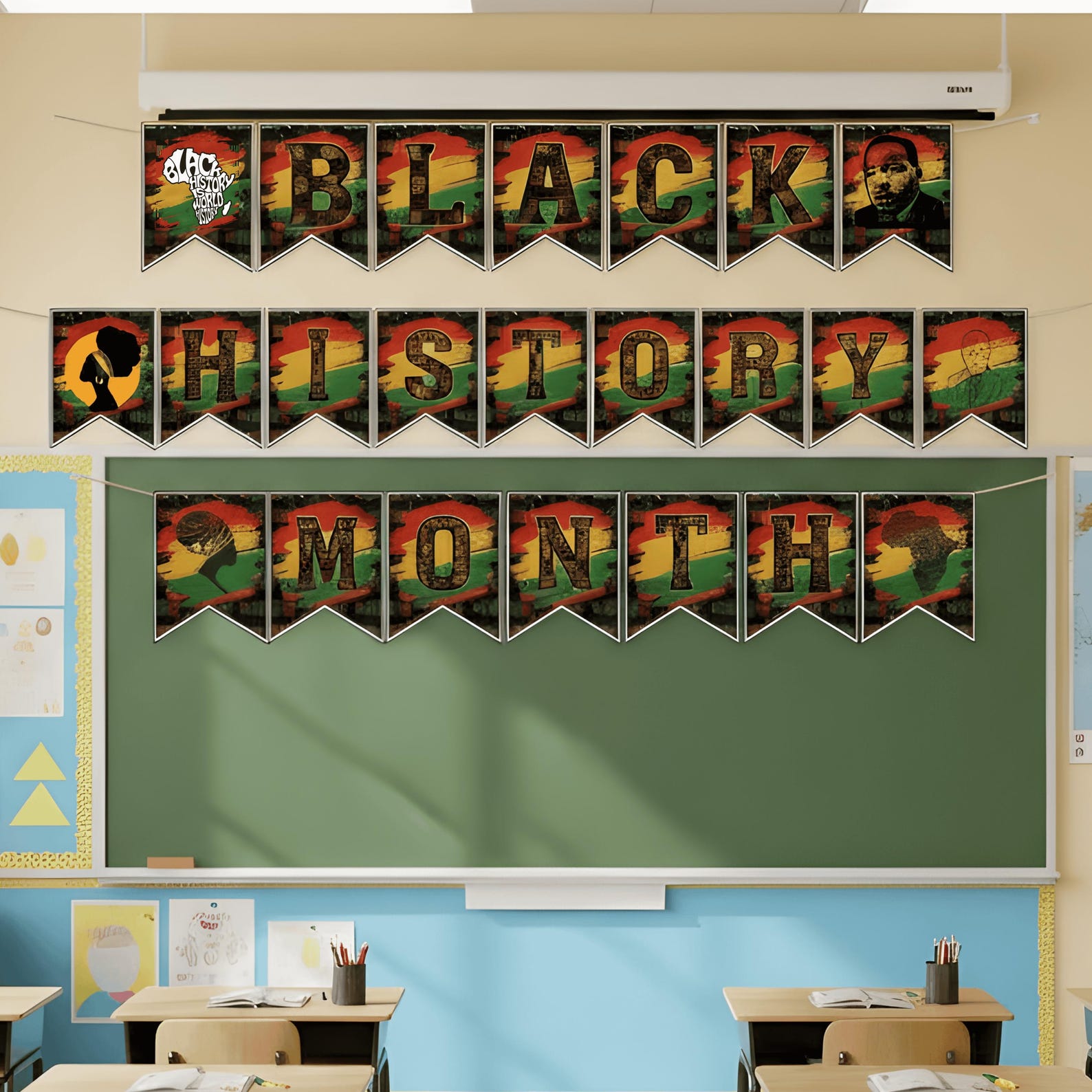 Black History Month Banner Printable | Classroom Decor, School Hallway ...