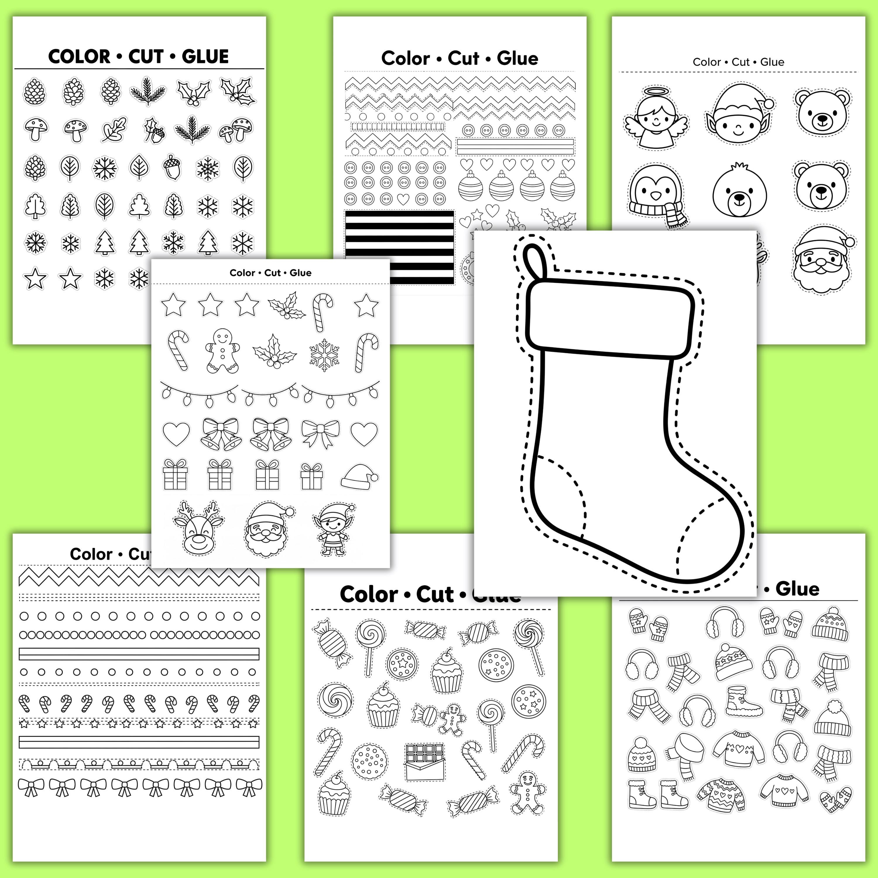 Printable Christmas Stocking Craft Template | Kids Holiday Craft | DIY ...