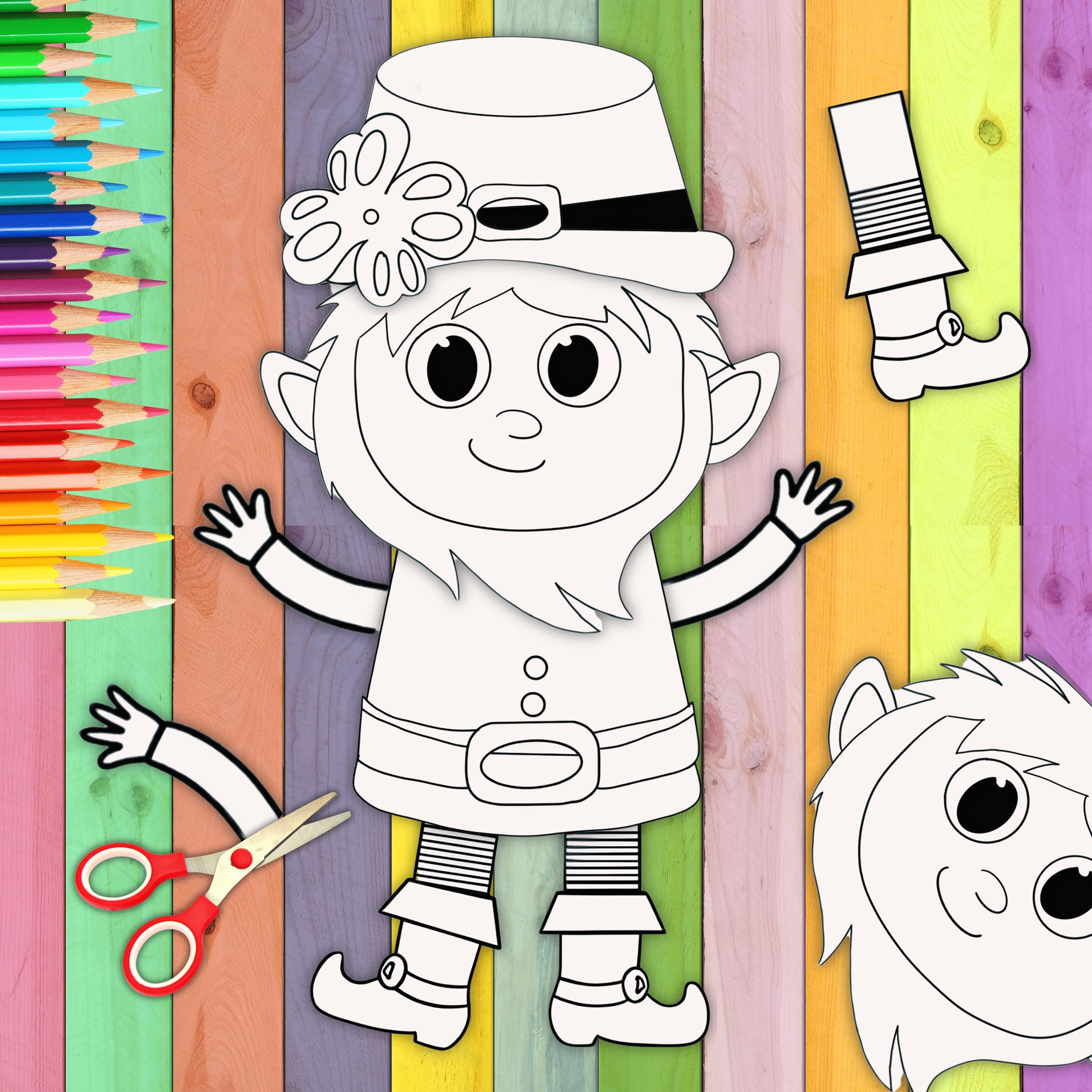 Build Your Own Leprechaun Printable | St Patricks Day Kids Activity ...