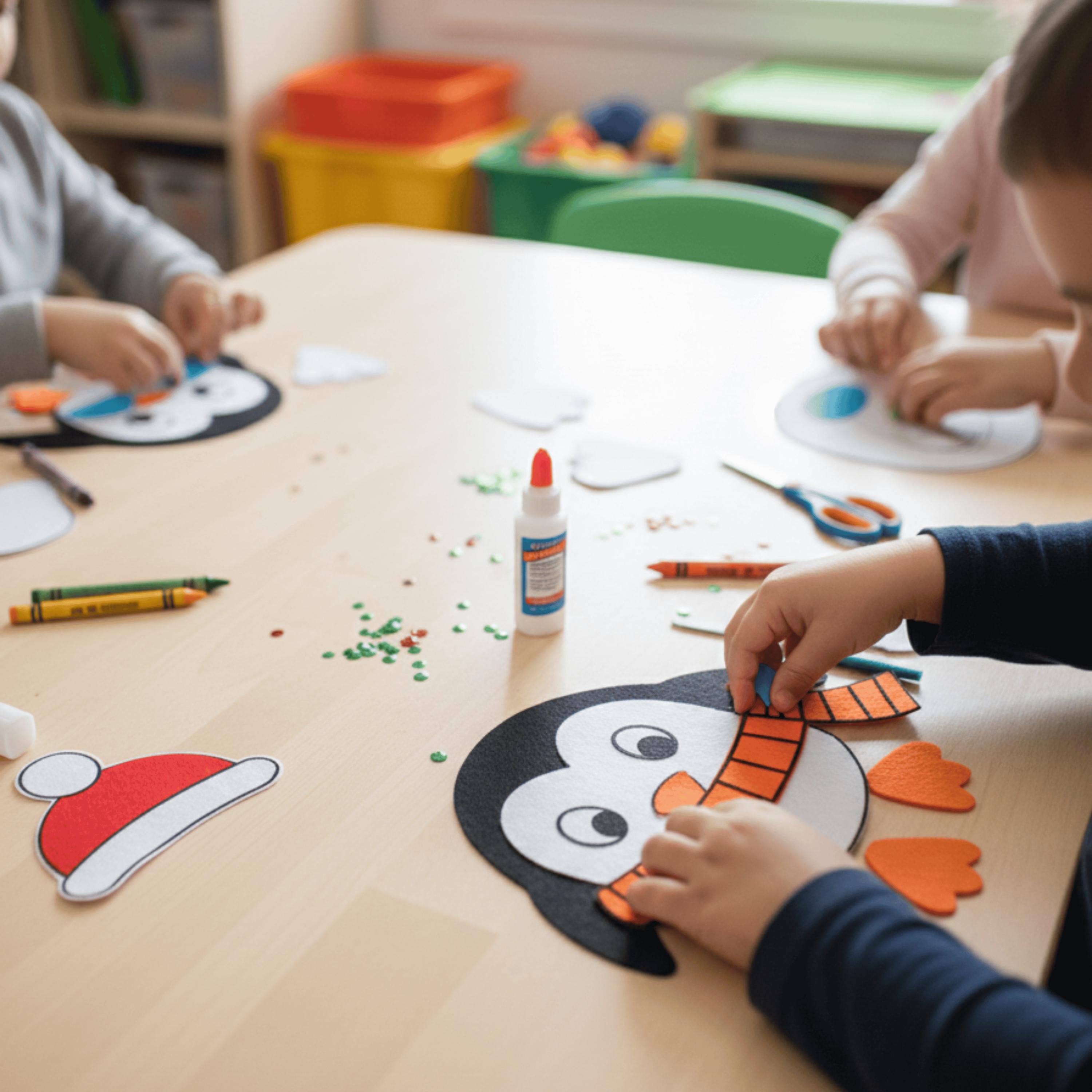Build a Penguin Craft Printable | Winter Cut & Paste Activity for Kids ...