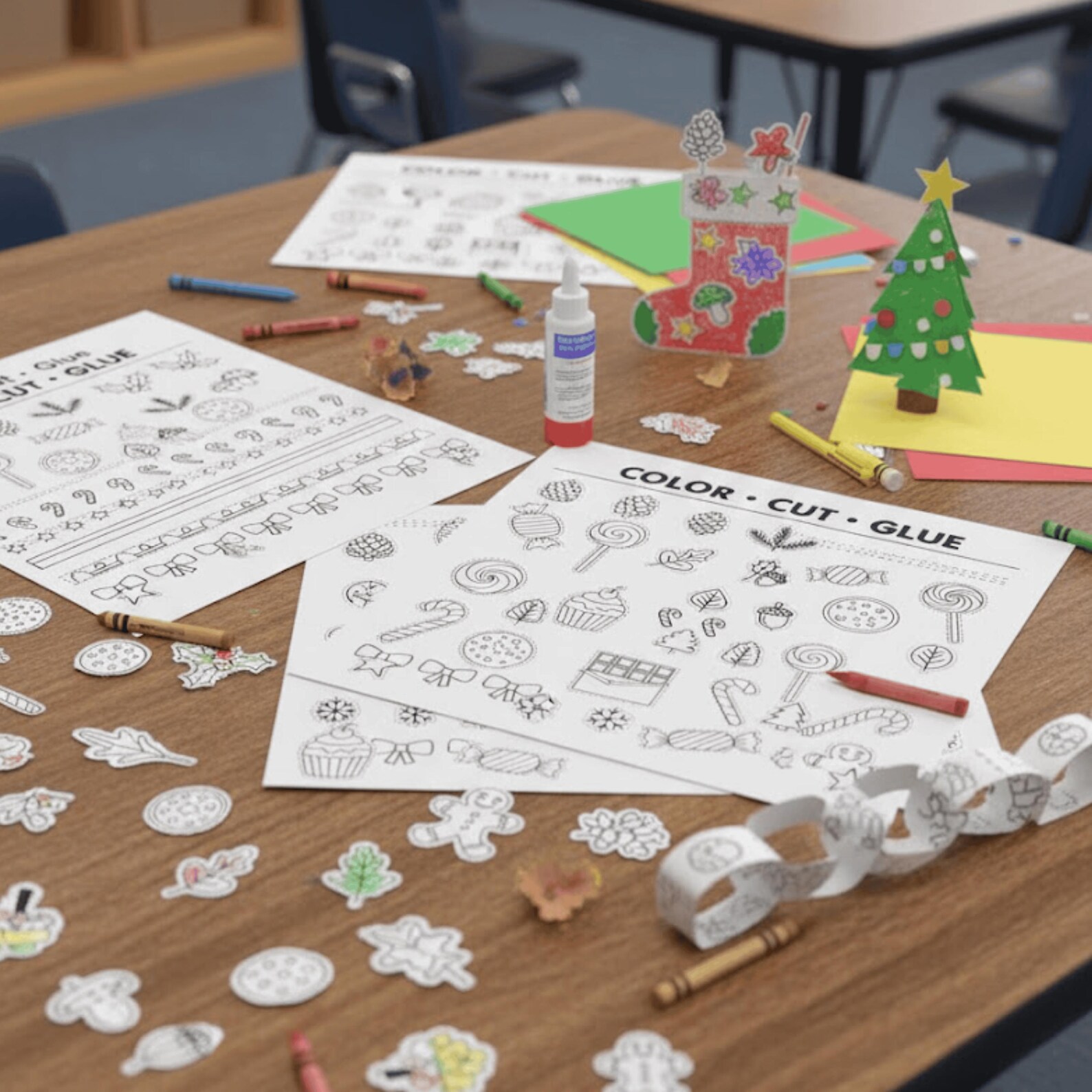 Printable Christmas Stocking Craft Template | Kids Holiday Craft | DIY ...