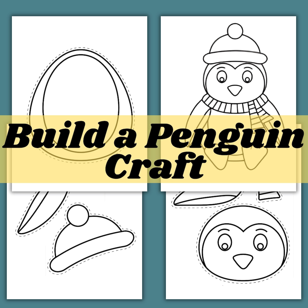 Build a Penguin Craft Printable | Winter Cut & Paste Activity for Kids ...