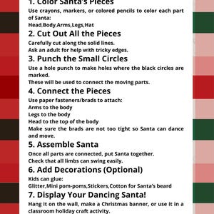 Dancing Santa Printable Craft for Kids | Christmas Cut & Color Activity ...