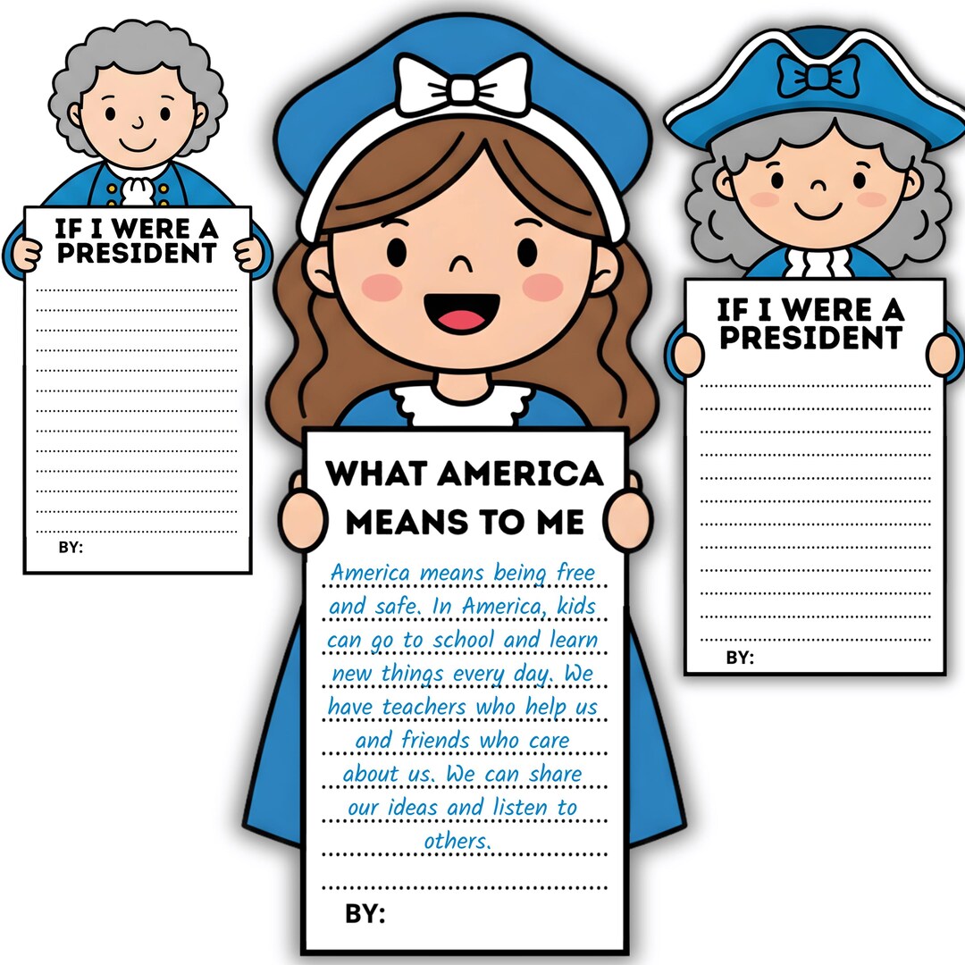 Presidents Day Printable Writing Activities for Kids, If I Were ...