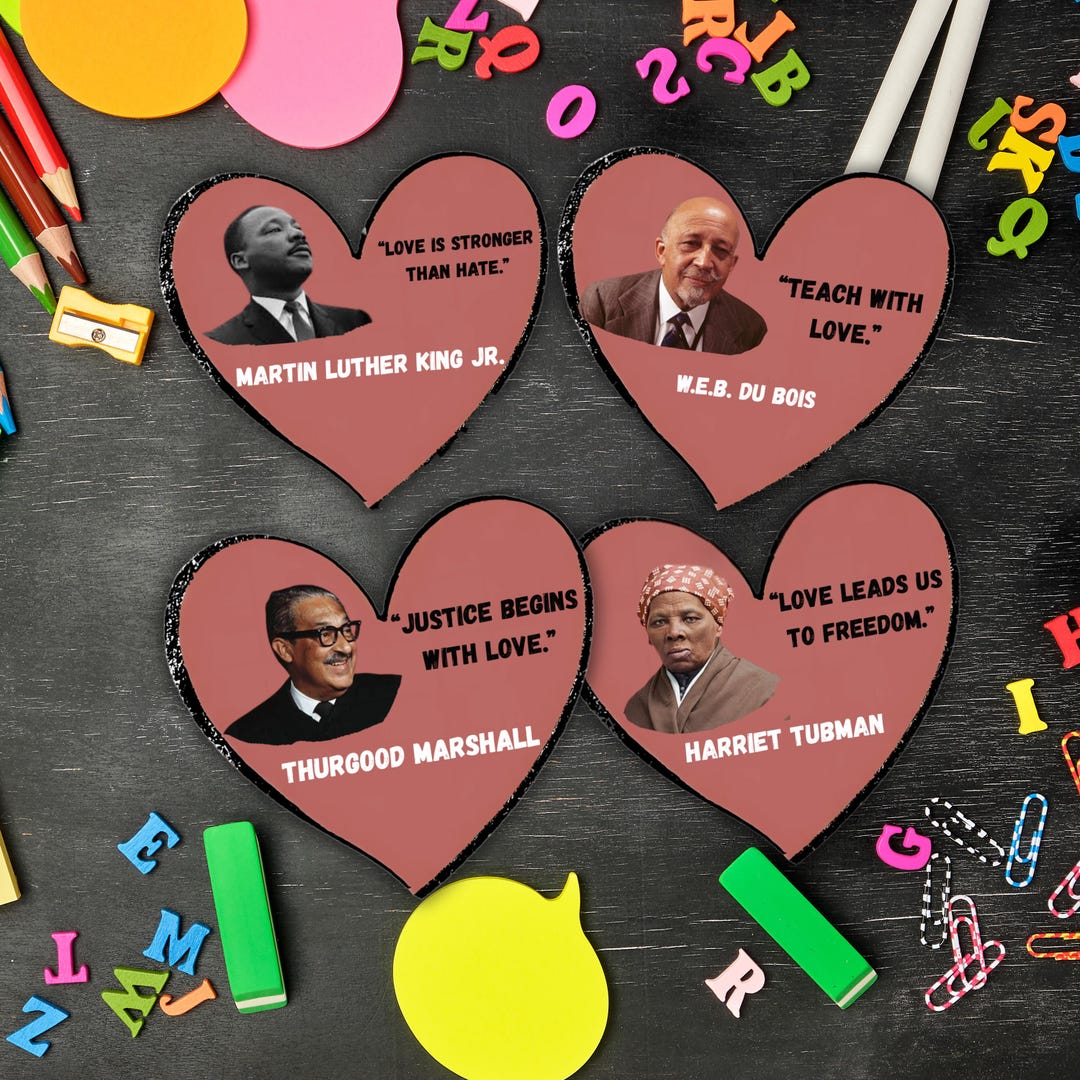 Black History Month Valentine Posters |heart of Black History Love ...