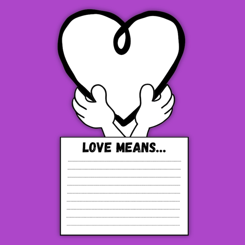 Printable Valentine’s Day Craft | Love Means Writing Activity | Toddler ...