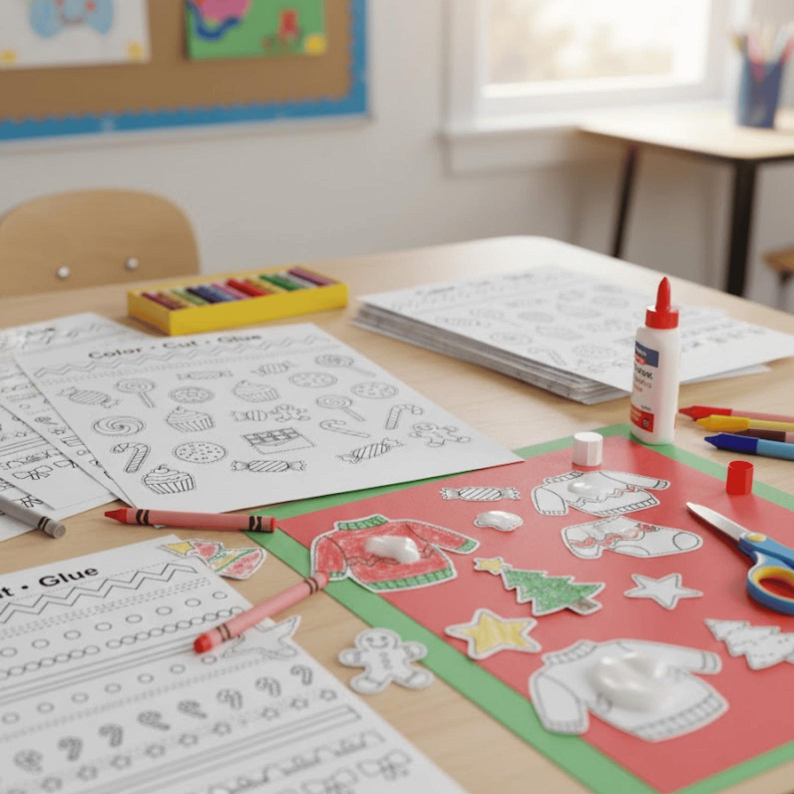 Printable Christmas Stocking Craft Template | Kids Holiday Craft | DIY ...