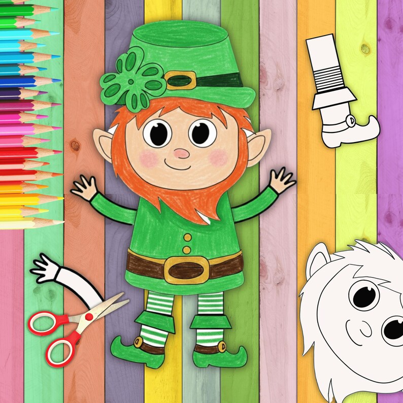 Build Your Own Leprechaun Printable | St Patricks Day Kids Activity ...