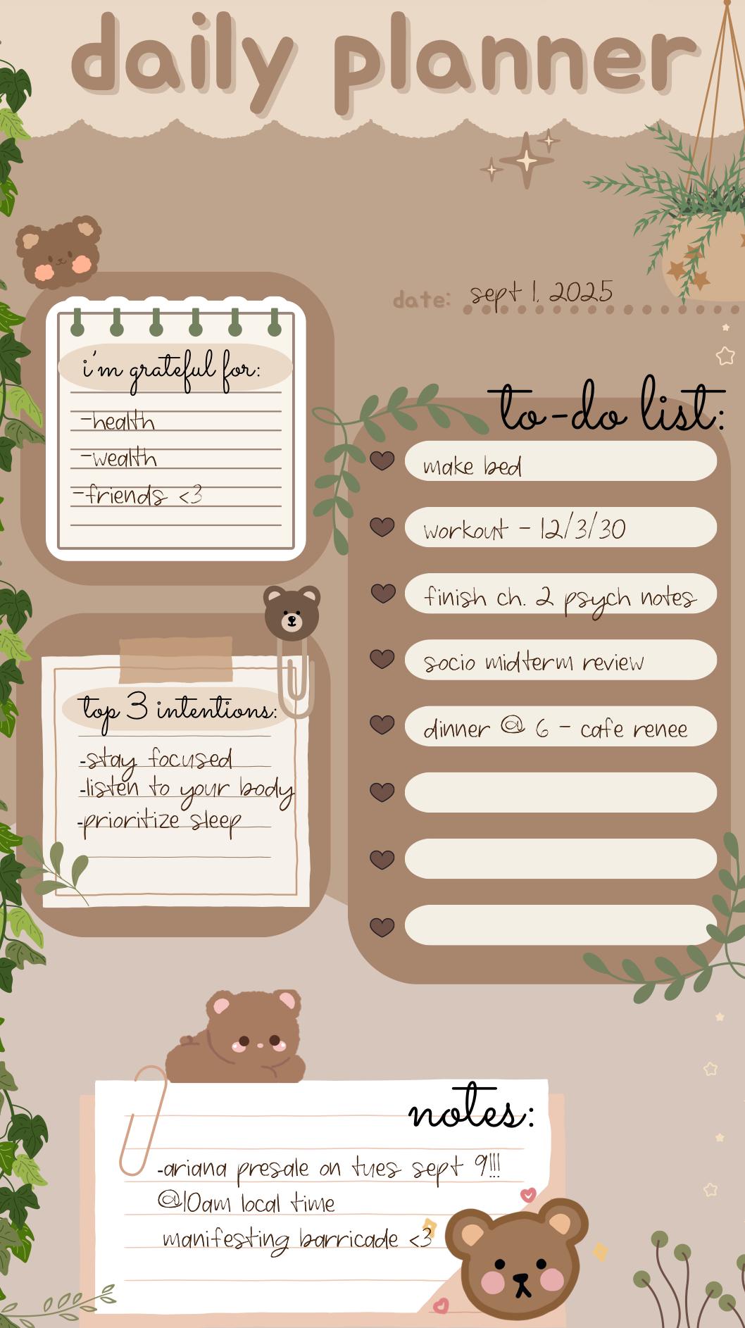 Cute Cozy Aesthetic Digital Planner: Daily, Weekly, Study, Habit ...