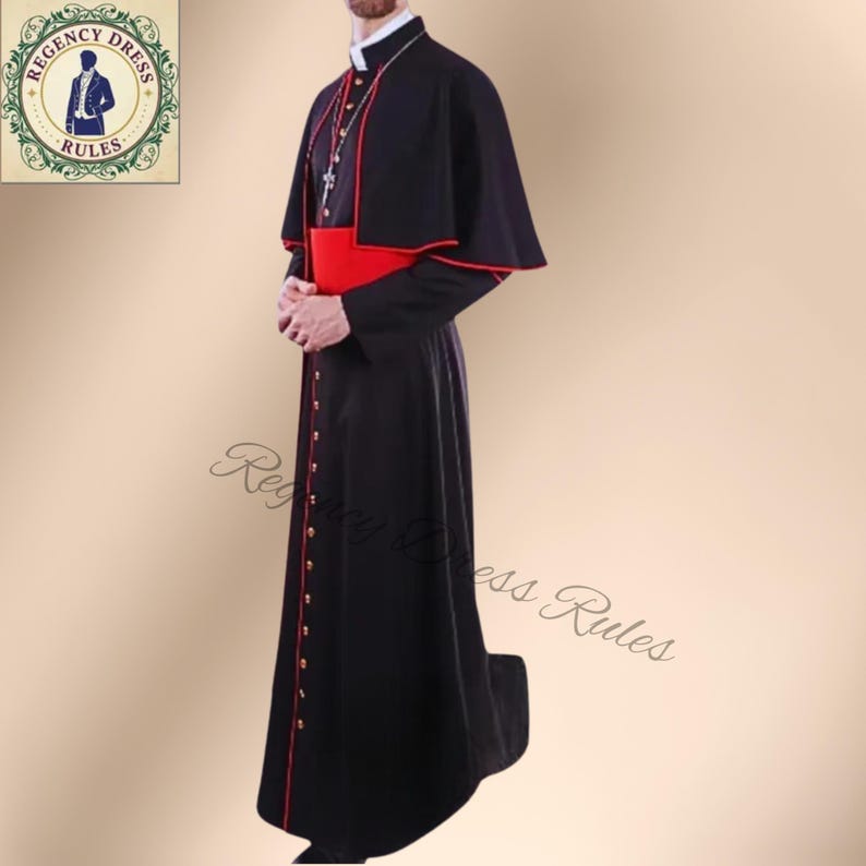 Handmade Black Clergy Cassock: Custom Priest, Bishop, & Monastic Robe ...