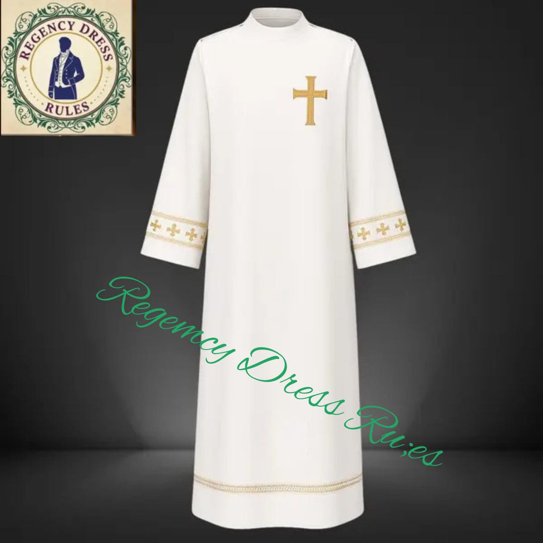 Handcrafted Wool Priest Cassock With Golden Embroidery - Etsy