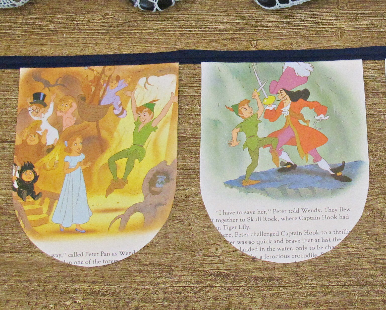 Peter Pan First Birthday Party Bunting Nursery Decor Baby - Etsy