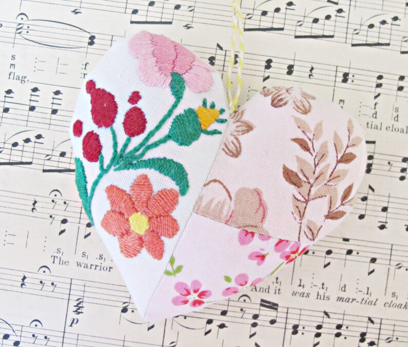 Pink Boho Rustic Heart Ornament Christmas Homewares Shabby Chic ...