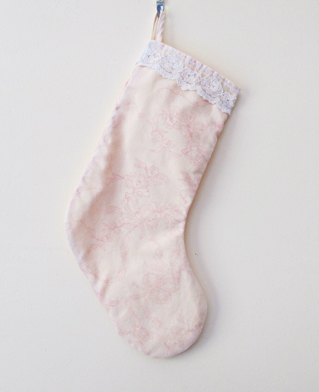 Pink Boho Chic Christmas Stocking Vintage Shabby Rustic Floral - Etsy