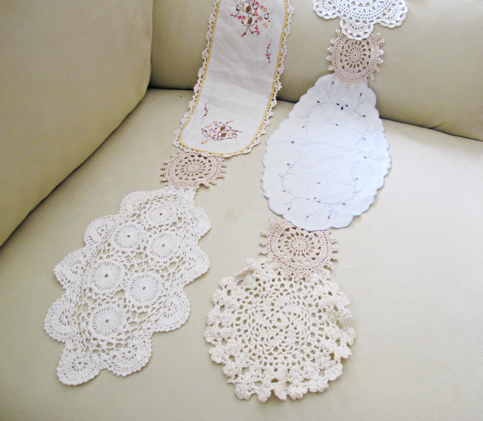 Boho Clothing Doily Scarf Infinity Shabby Chic Rustic Bohemian Folk ...