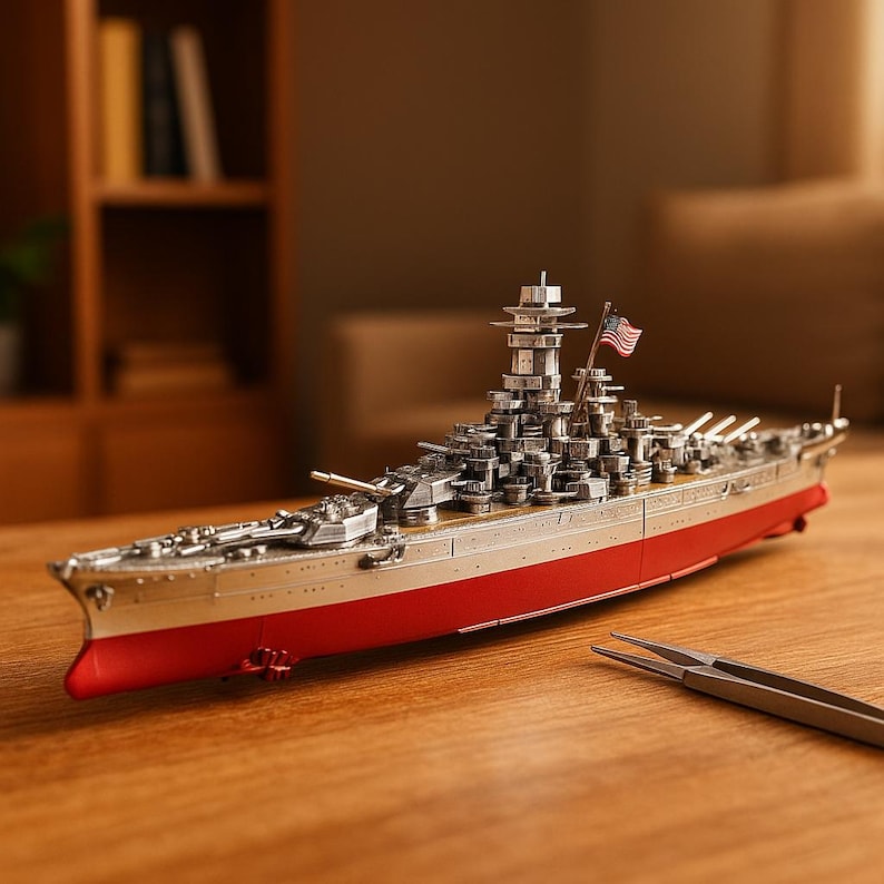 3D Metal Battleship Yamato Model Kit: DIY Stainless Steel Warship ...